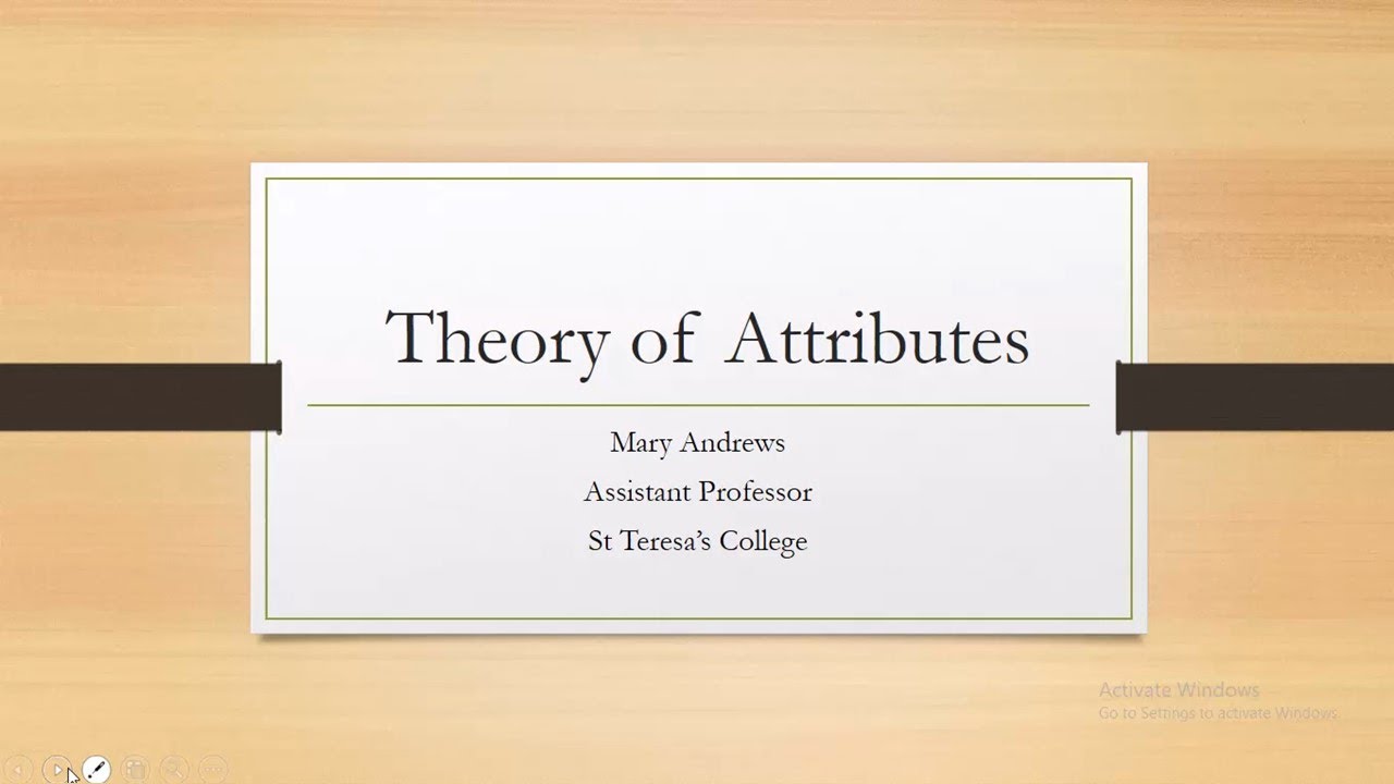 Theory of Attributes: Introduction - YouTube