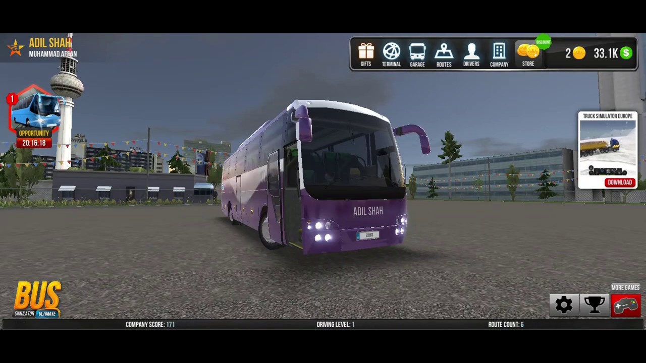 How to play Bus Simulator Ultimate 2019 | Select a route | Affii Gaming ...