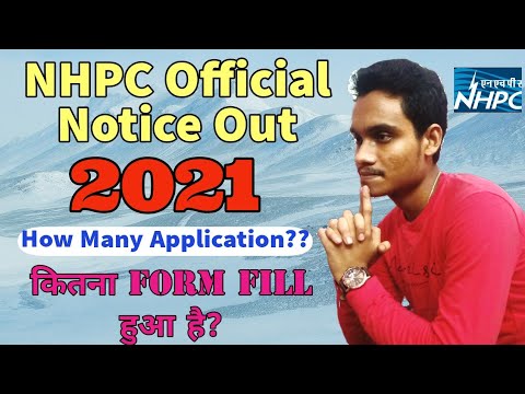 NHPC Official Notice Out 2021 | How many Applications?? - YouTube