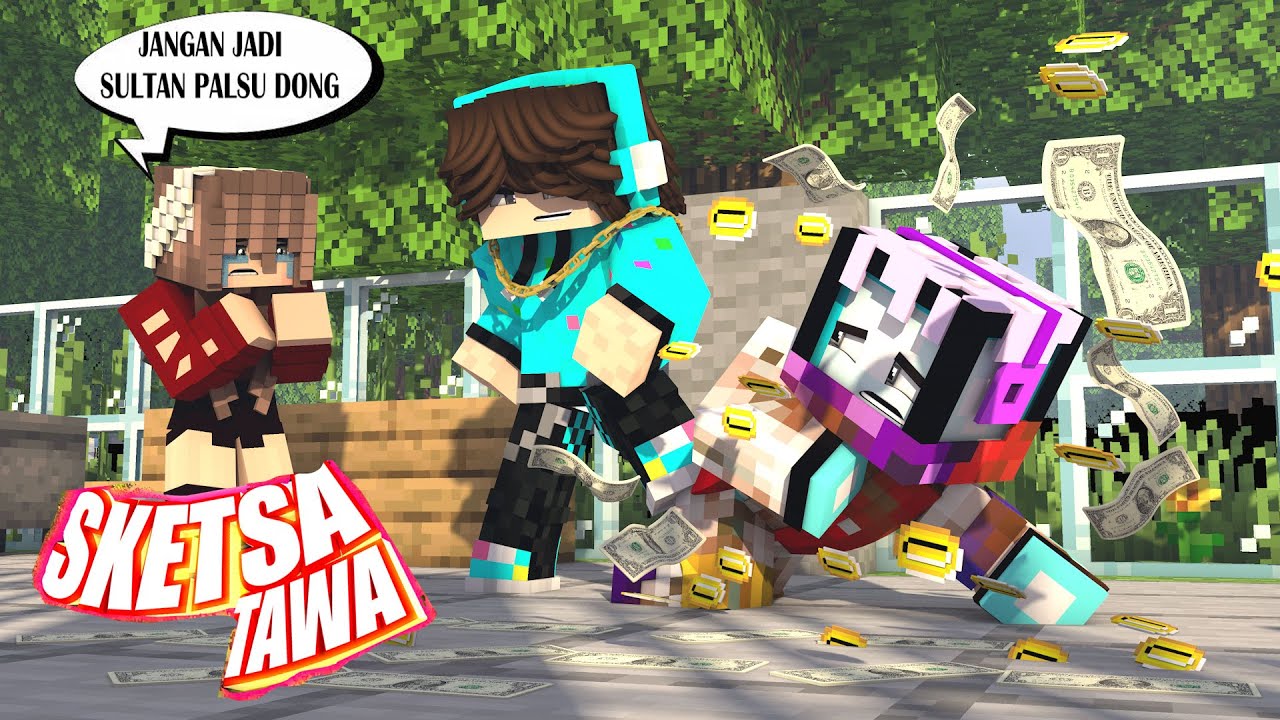 SKETSA TAWA MINECRAFT LUCU ! PURA PURA SULTAN PUNYA ALPHARD PADAHAL ...