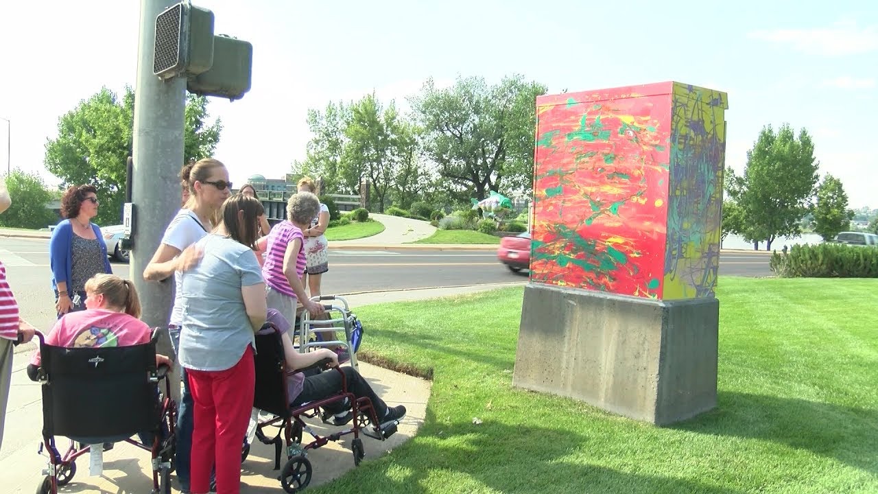 2 Quality Life Concepts clients chosen to paint traffic light box - YouTube