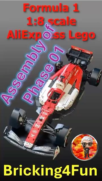 Assembly of Phase 01 - AliExpress Lego 1:8 Scale Formula 1 - Step 01 to ...