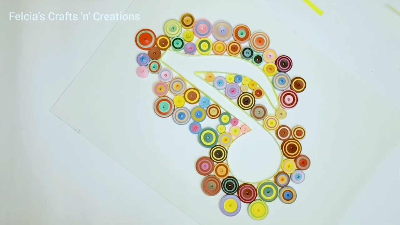 How to make a Musical Art with Quilling Paper Coils || Cardboard Craft ...
