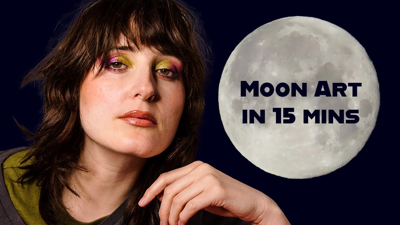 🌕Full Blue Moon Art | 15 Minutes Drawing - YouTube
