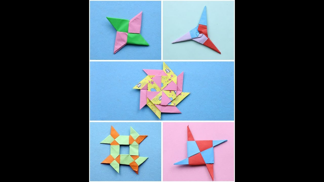 how to make ninja star with paper | ninja star origami - YouTube