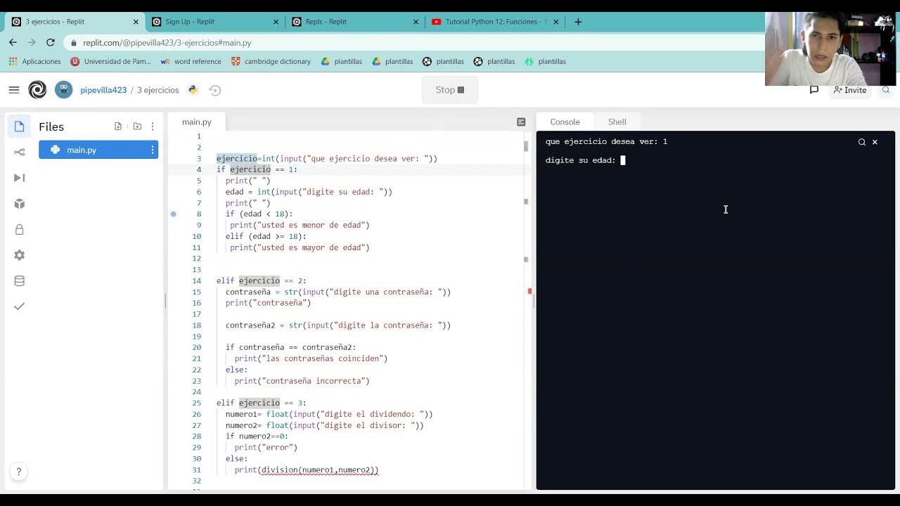 Video Ejercicios en Replit - YouTube