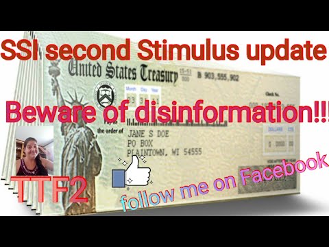 SSI second Stimulus update, be careful of disinformation! - YouTube
