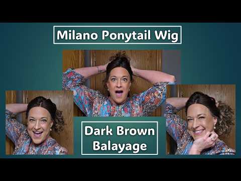 Dark Brown Balayage Milano PonytailWig | Why You Need to See This