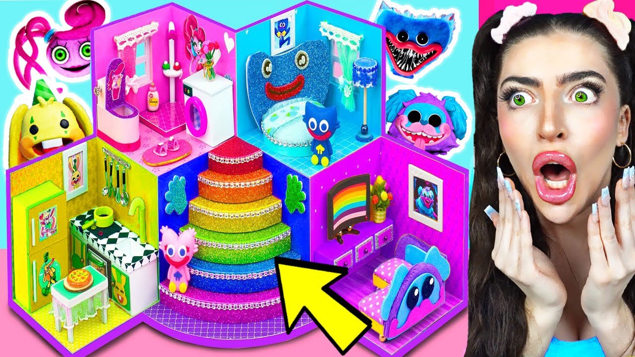 CRAZIEST Poppy Playtime MANSION BUILD EVER!? (DIY ART AT HOME!) - YouTube