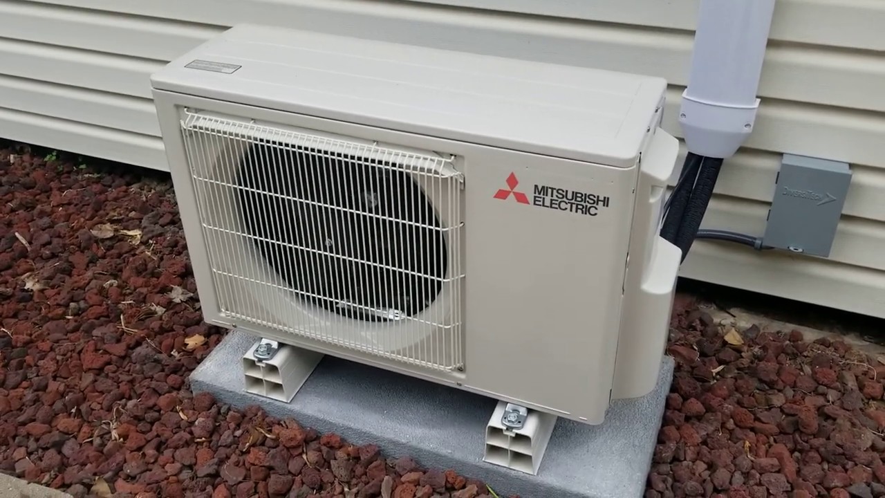 Mitsubishi Single Zone AC and Heating Unit - (Mini-Split) - YouTube