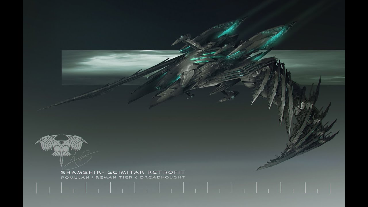 Star Trek Online, Ships, Scimitar Dreadnought Warbird {T5 X} - YouTube