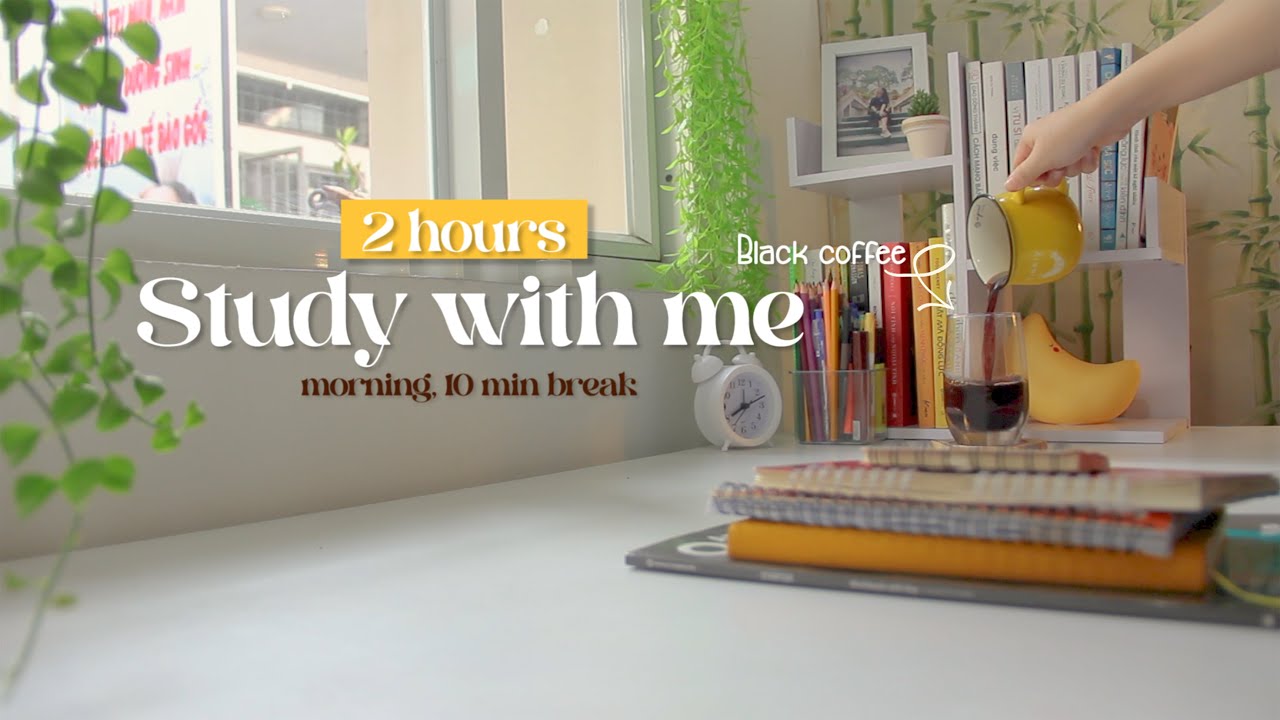 2 Hr study with me | focus on study, pomodoro 60/10, countdown 1 hour ...