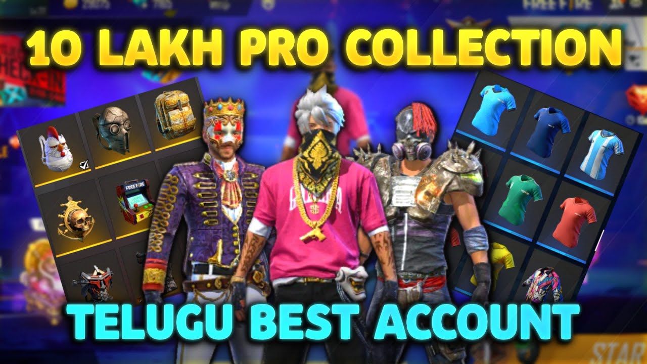 10 Lakh worth my(Dhanu Dino) account full pro collection in free fire ...