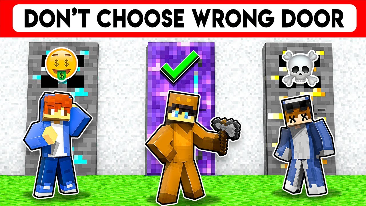 Do Not Choose The WRONG DOOR in Minecraft! - YouTube