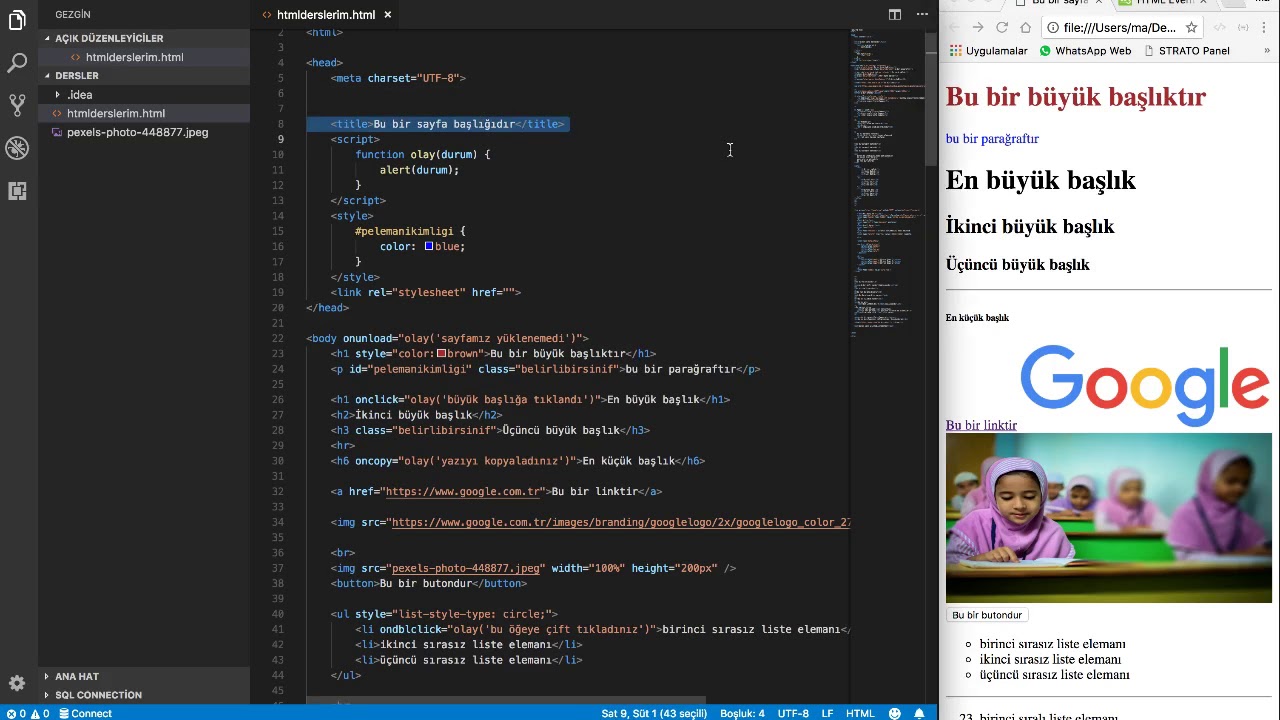 Html Dersleri 13 Html Head (Baş Kısmı) Etiketleri - YouTube