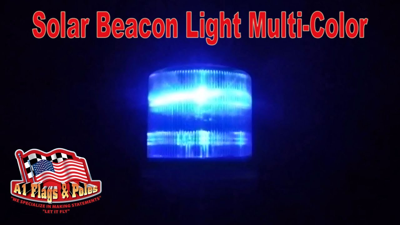 Multi Color Solar Beacon Light - YouTube
