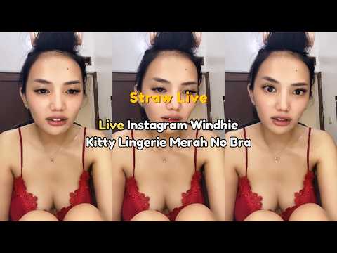 Live Instagram Windhie Kitty Lingerie Merah No Bra