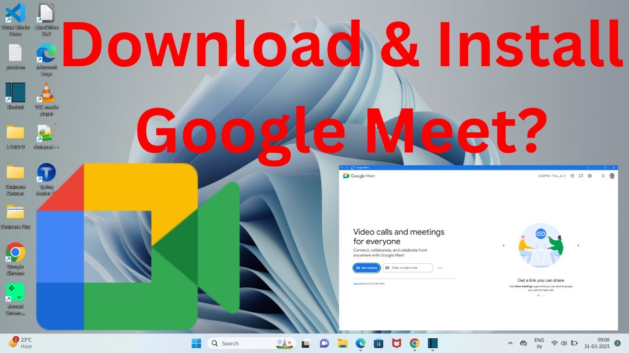 How to Download & Install Google Meet in Windows 11? - YouTube