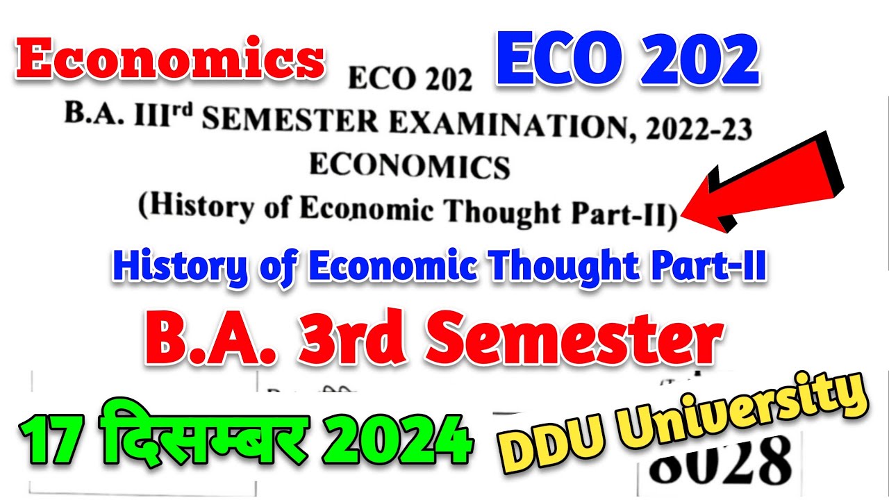 BA 3rd semester economics question paper | ba 3rd semester economics eco 202 | eco 202 - YouTube