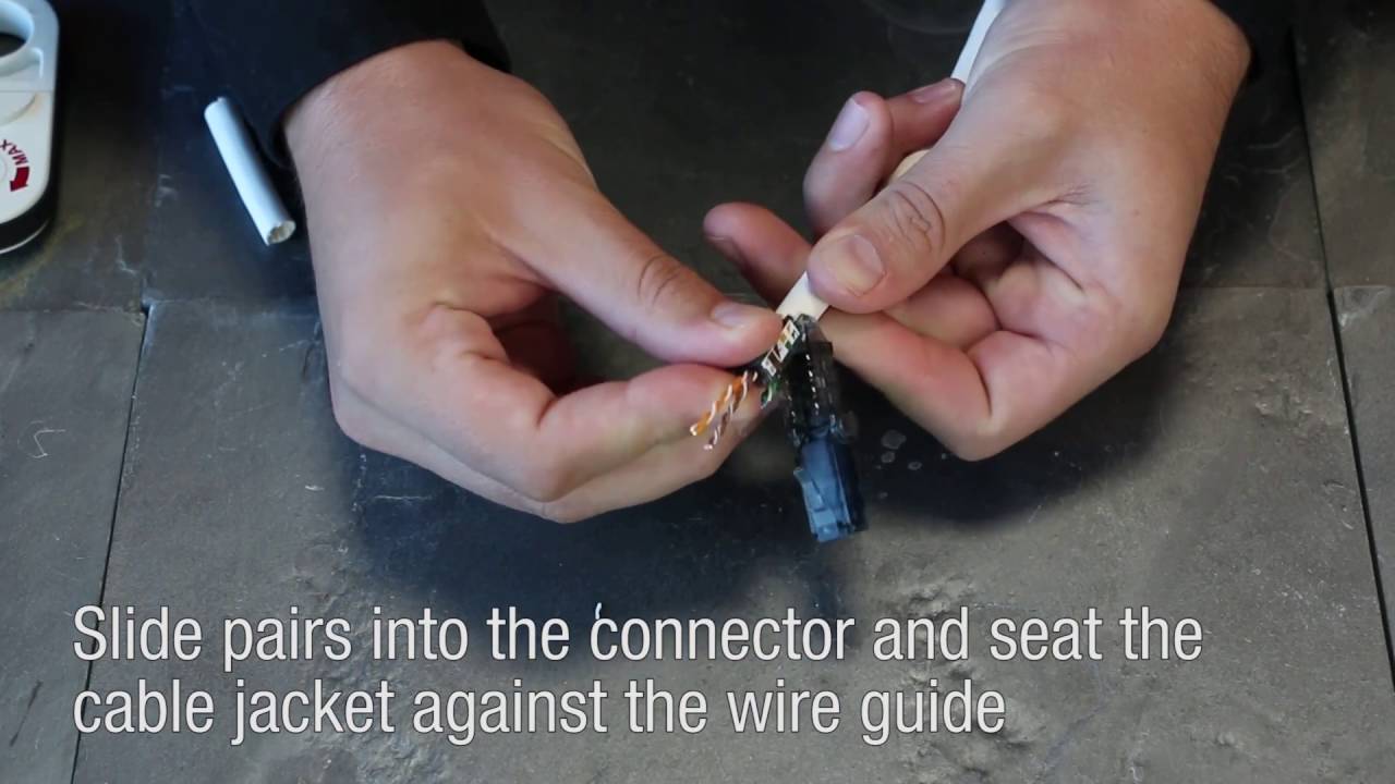 How To Terminate a Cat6A Flex Connector - YouTube