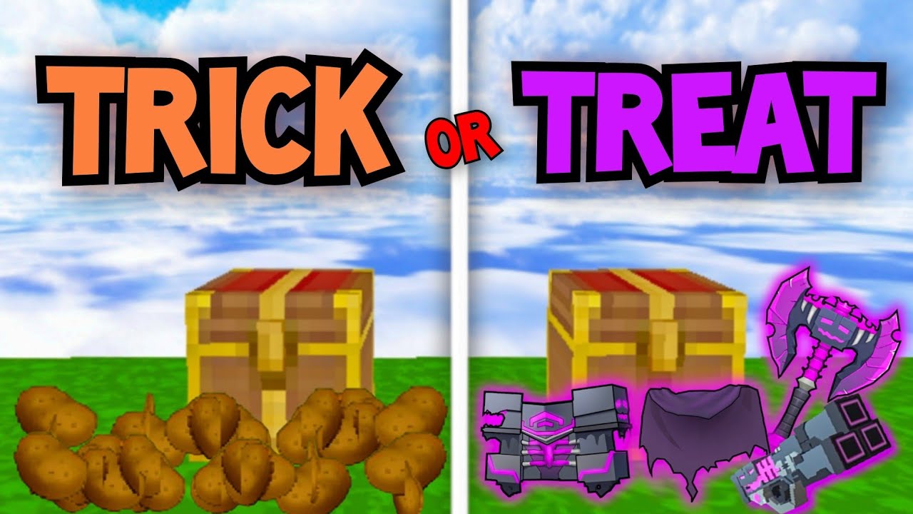 TRICK Or TREAT in Skyblock!! Blockman Go - YouTube