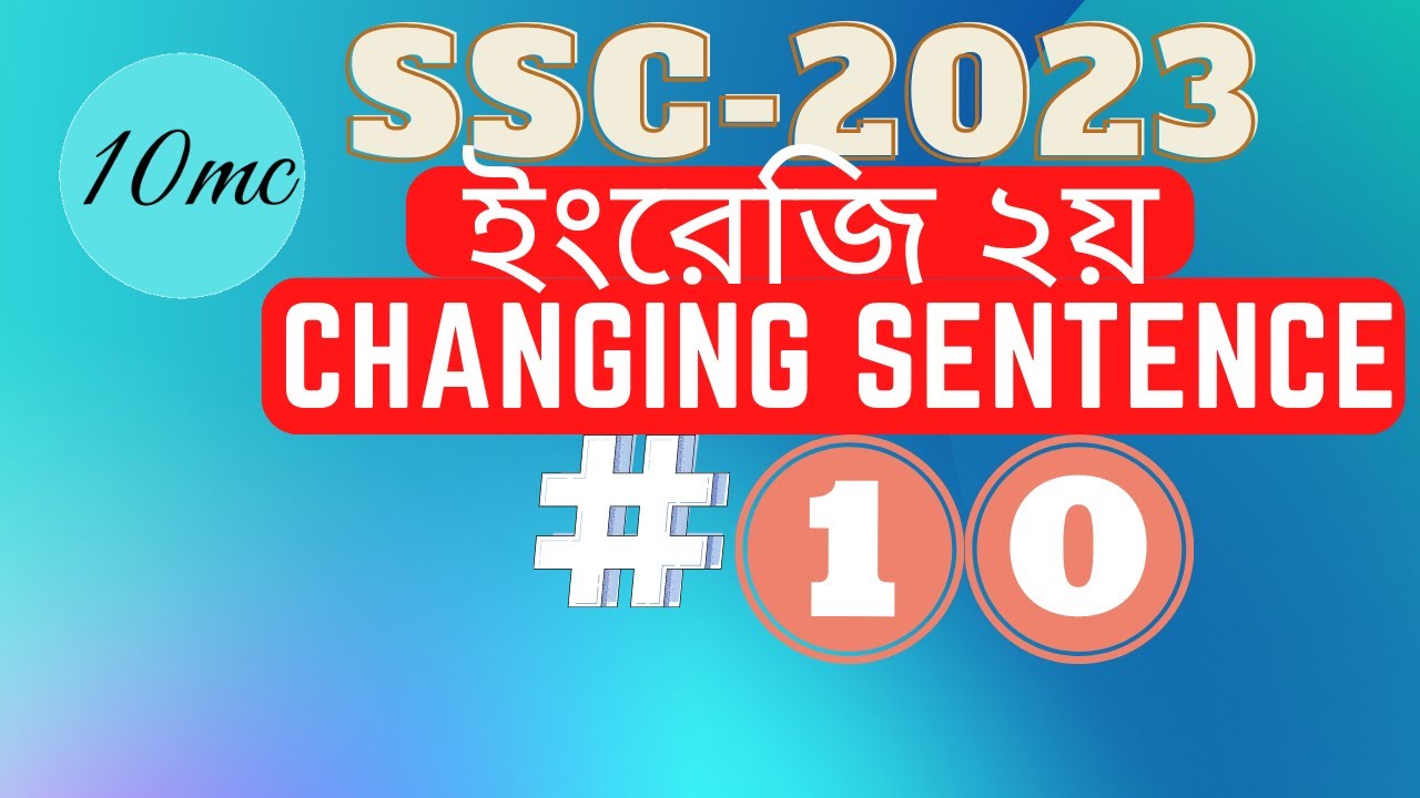 How To Change a Sentence in 9-10 English Grammar in 10 minute class ...
