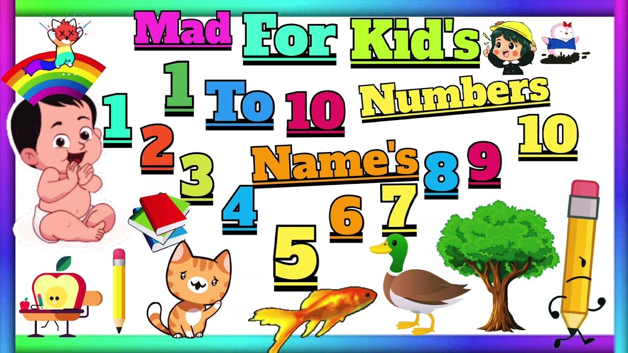 1 to 10, Number names , Number spelling | Learn Numbers ...
