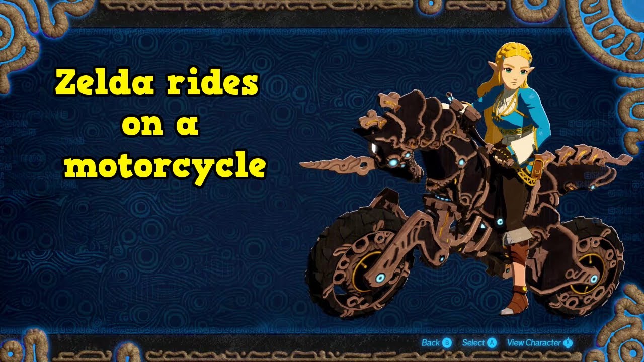 Zelda rides on a motorcycle AOC - YouTube