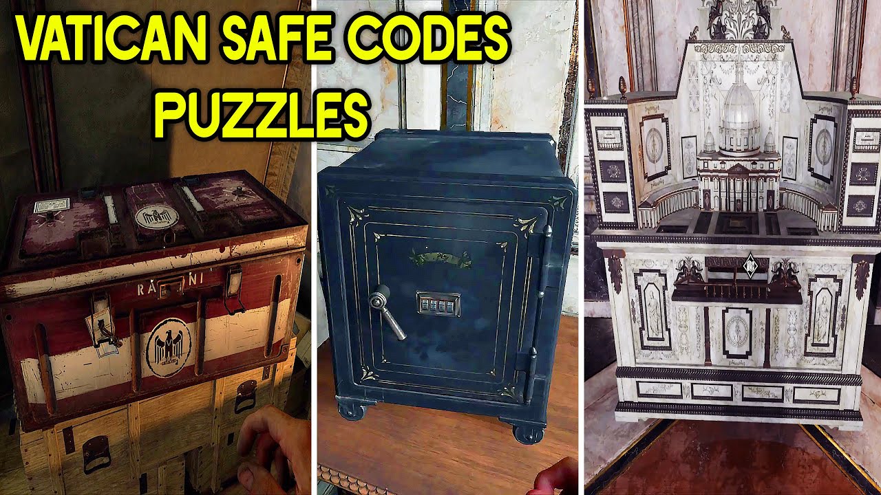 Indiana Jones and the Great Circle - All Vatican Safe Codes & Puzzles - YouTube