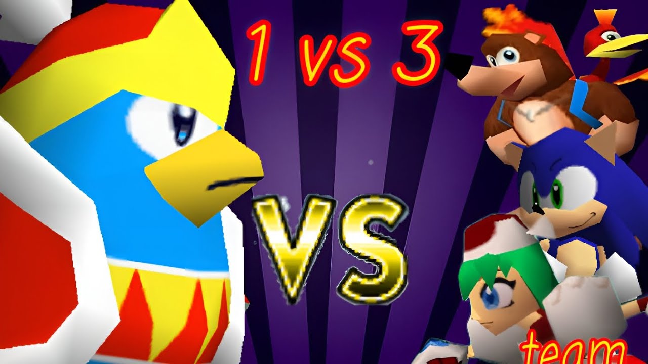 King Dedede VS 3 Characters Team - smash remix - YouTube