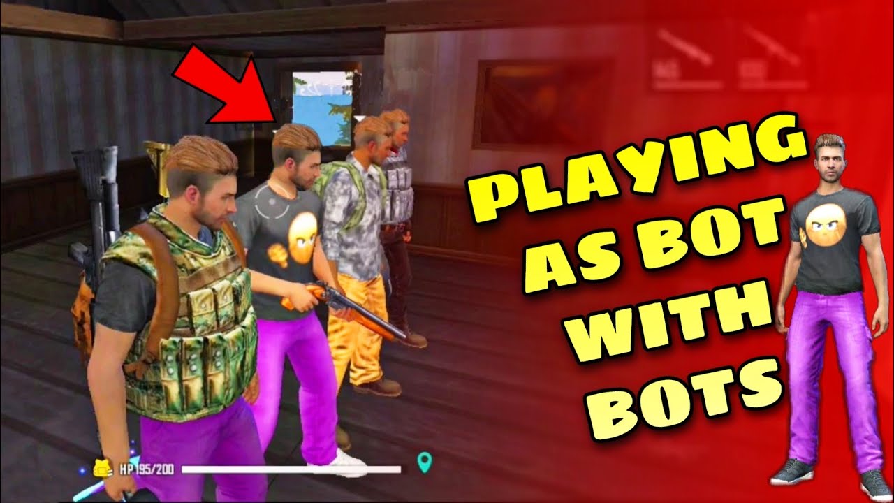 Playing as BOT with BOTS||The most Unique challenge on YOUTUBE ||FF ...