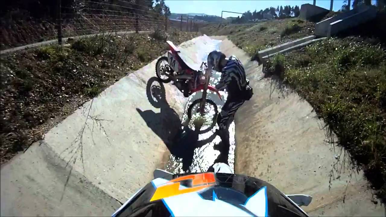 Dirt bike front flip crash on water (20-03-2011_01) GoPro HD helmet cam ...