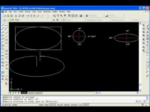 Autocad Ellipse Eğitimi - YouTube