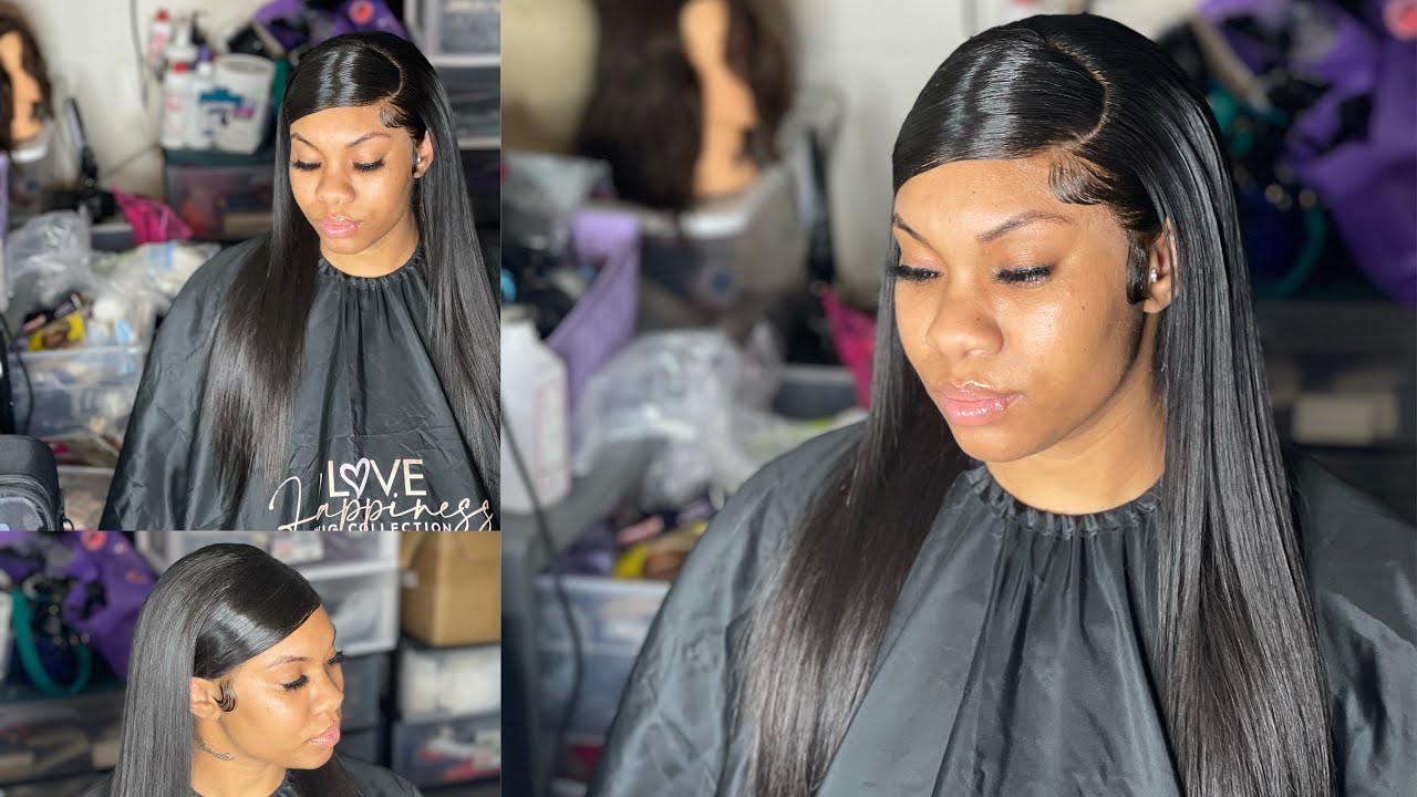 FRONTAL SWOOP WIG INSTALL🔥😍 EASY STEPS |LoveHappinessCo.| - YouTube