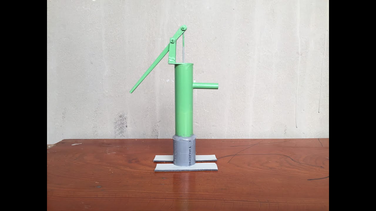 How to make a mini hand water pump - YouTube