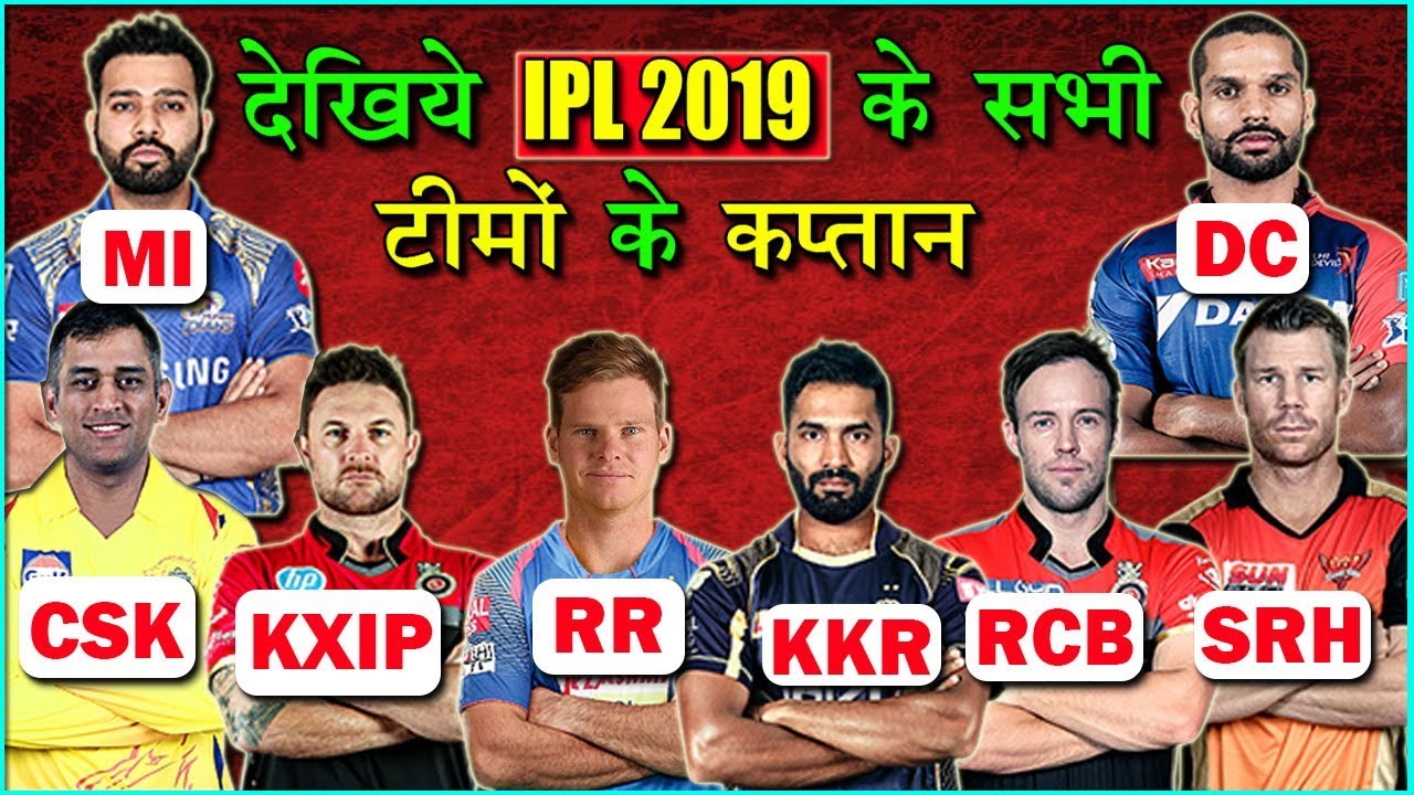 देखिये IPL 2019 के सभी टीमों के कप्तान | IPL 2019 ALL TEAM NEW CAPTAINS ...