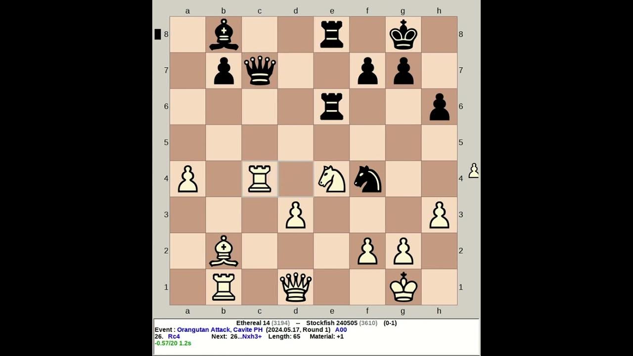Ethereal 14 vs Stockfish 240505 | Orangutan Attack #chess - YouTube