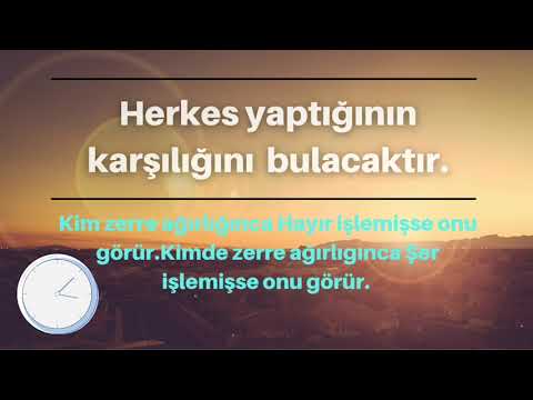 HAYIR VE ŞER ( kısa sohbet ) Herkes yaptığının karşılığını bulacaktır.