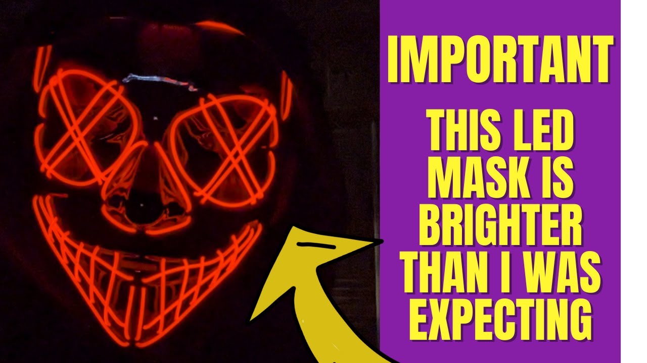 SUPER BRIGHT LED MASK REVIEW - AMAZON FIND - YouTube