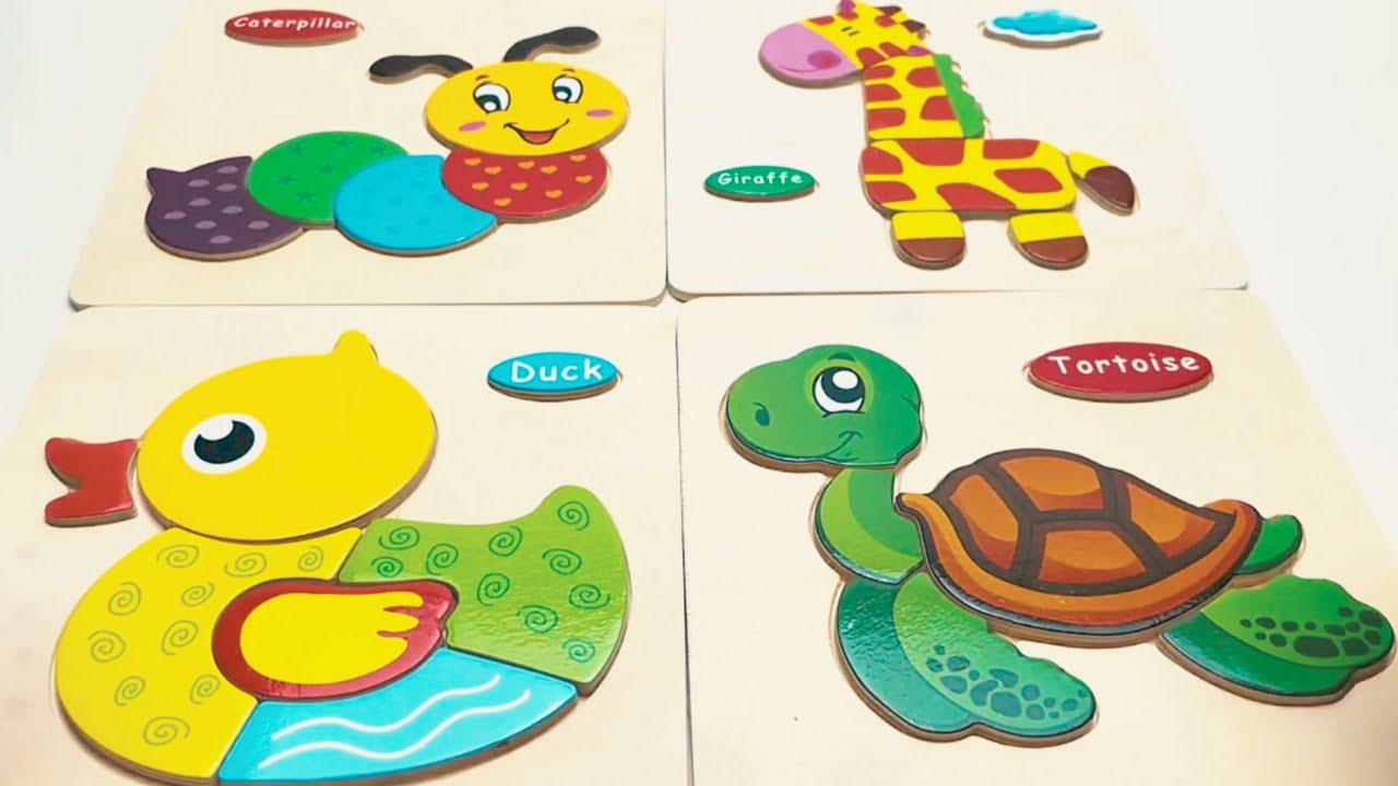 Best Learn Shapes with Animals Matching Puzzle | Preschool Toddler Toy ...