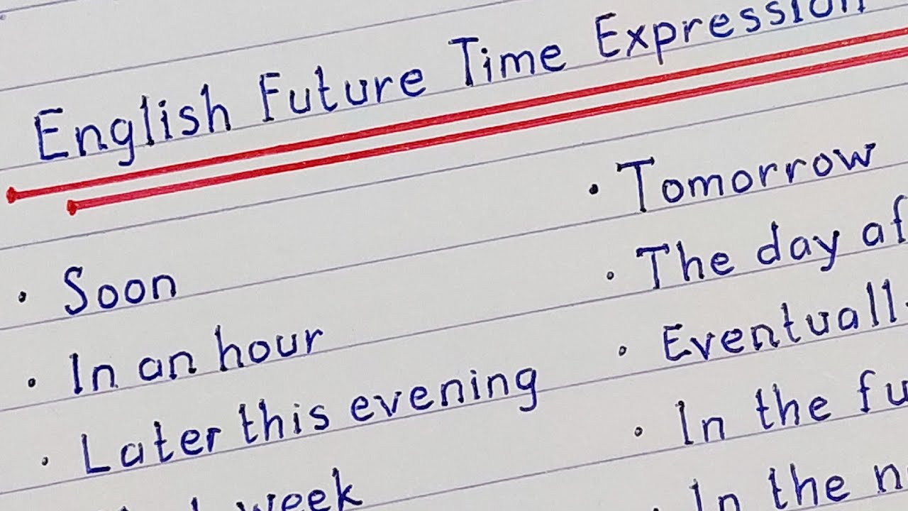 ENGLISH FUTURE TIME EXPRESSION WORDS | ENGLISH GRAMMAR | NEAT ENGLISH ...