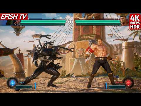 Venom & Hulk vs Thor & Iron Man (Hardest AI) - Marvel vs Capcom: Infinite