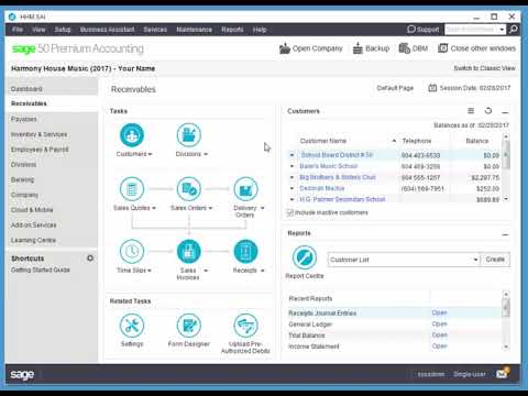Sage 50 - Financial Reports - YouTube