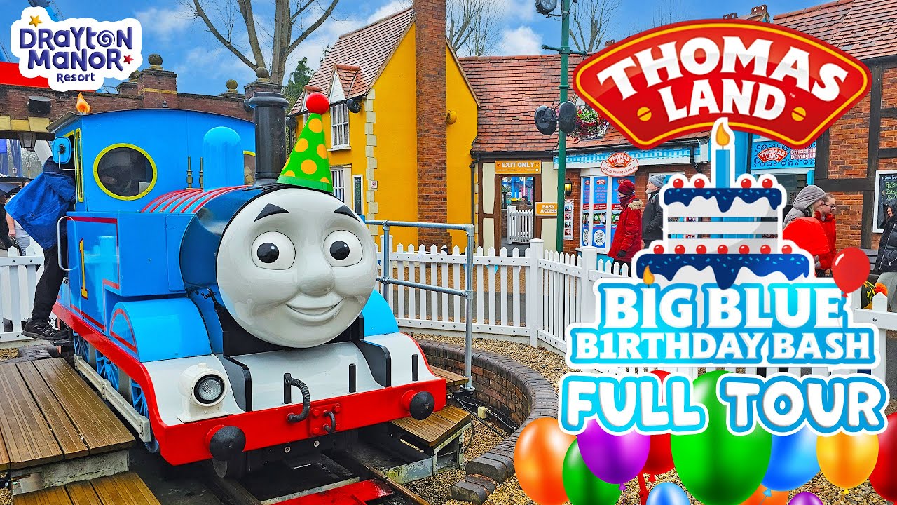 Thomas Land at Drayton Manor Full Walkthrough | Big Blue Birthday Bash ...