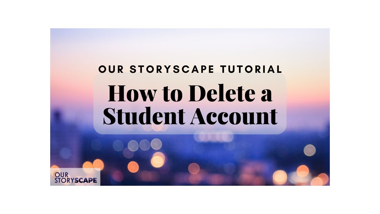 Tutorial: How to Delete a Student Account - YouTube