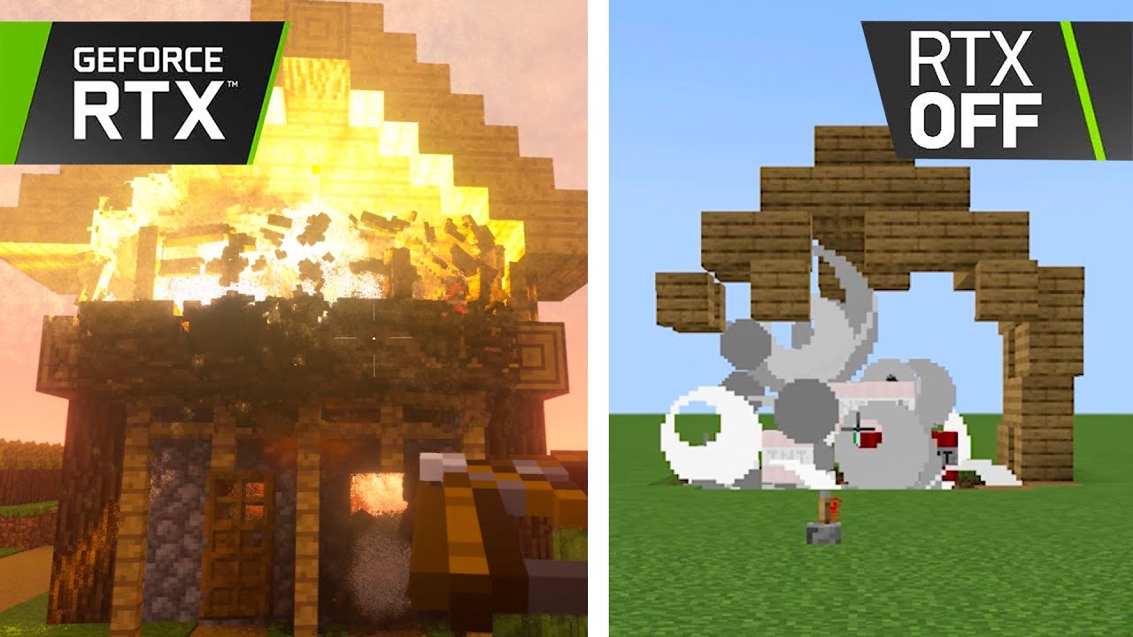 RTX ON vs RTX OFF in minecraft - YouTube