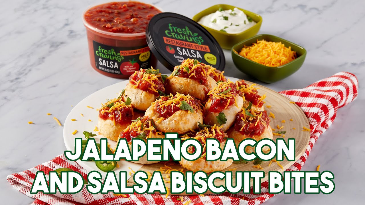 Jalapeño Bacon and Salsa Biscuit Bites - YouTube