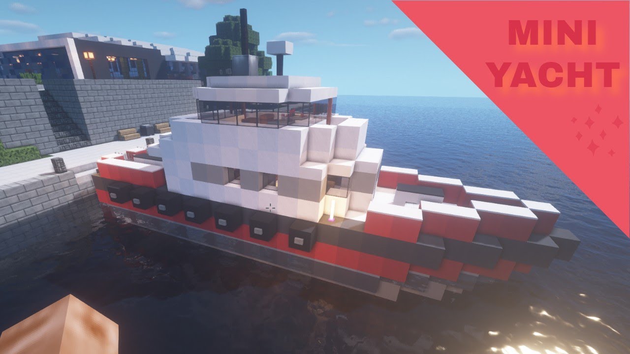 MINECRAFT Mini Yacht - tutorial (full interior) - YouTube