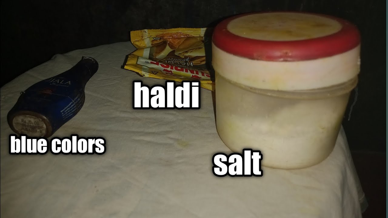 easy science experiment salt, haldi,blue colors || experiment video ...