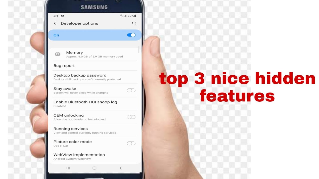 Top 3 Amazing samsung hidden settings - YouTube